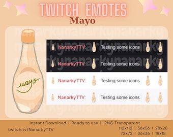 Cute Sauce Emotes for Discord & Twitch | Mayo | Food-themed Emotes for ...