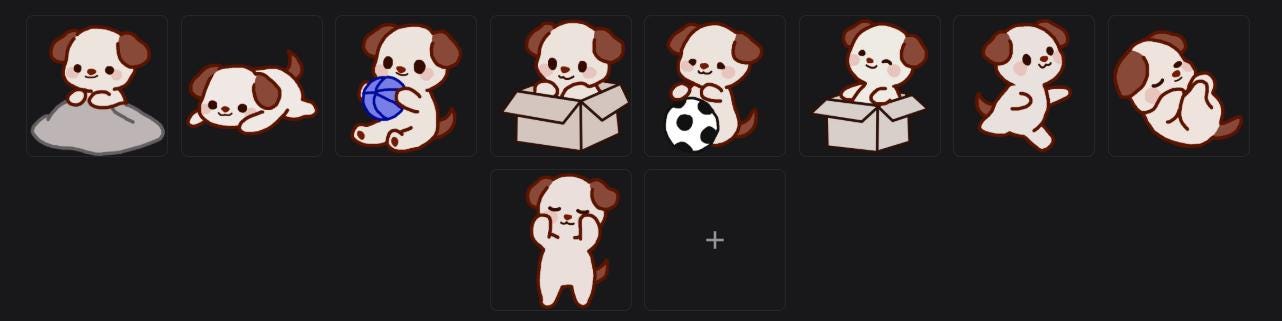 Kawaii Puppy 10 Emote Pack | Cute Digital Download | Adorable Puppy ...