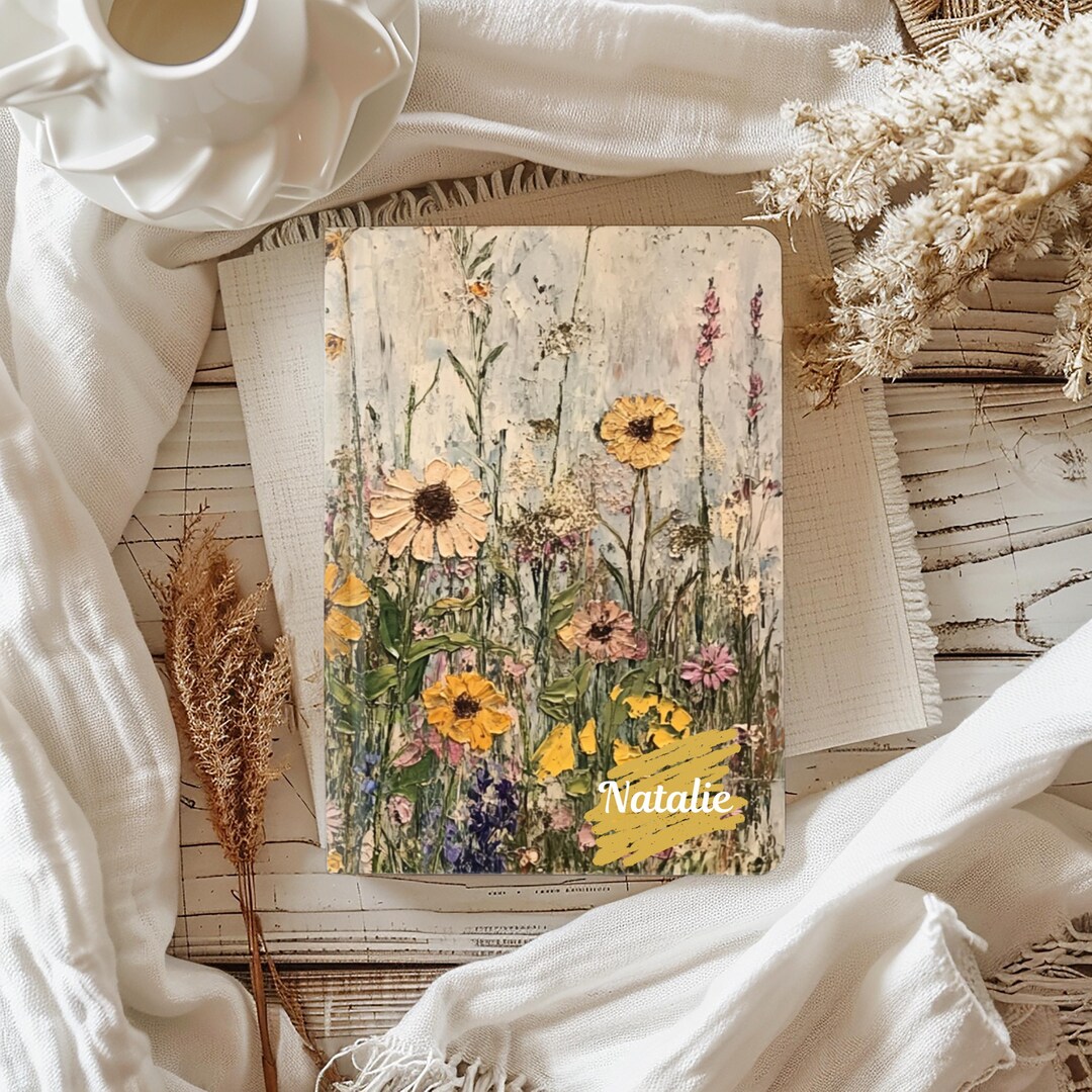 Wild Flower Customized Writing Journal, Wildflowers Boho Floral Diary ...