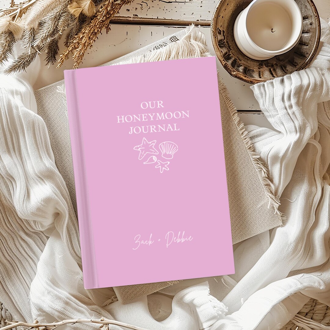 Customized Romantic Coastal Honeymoon Journal Newlywed Husband and Wife ...