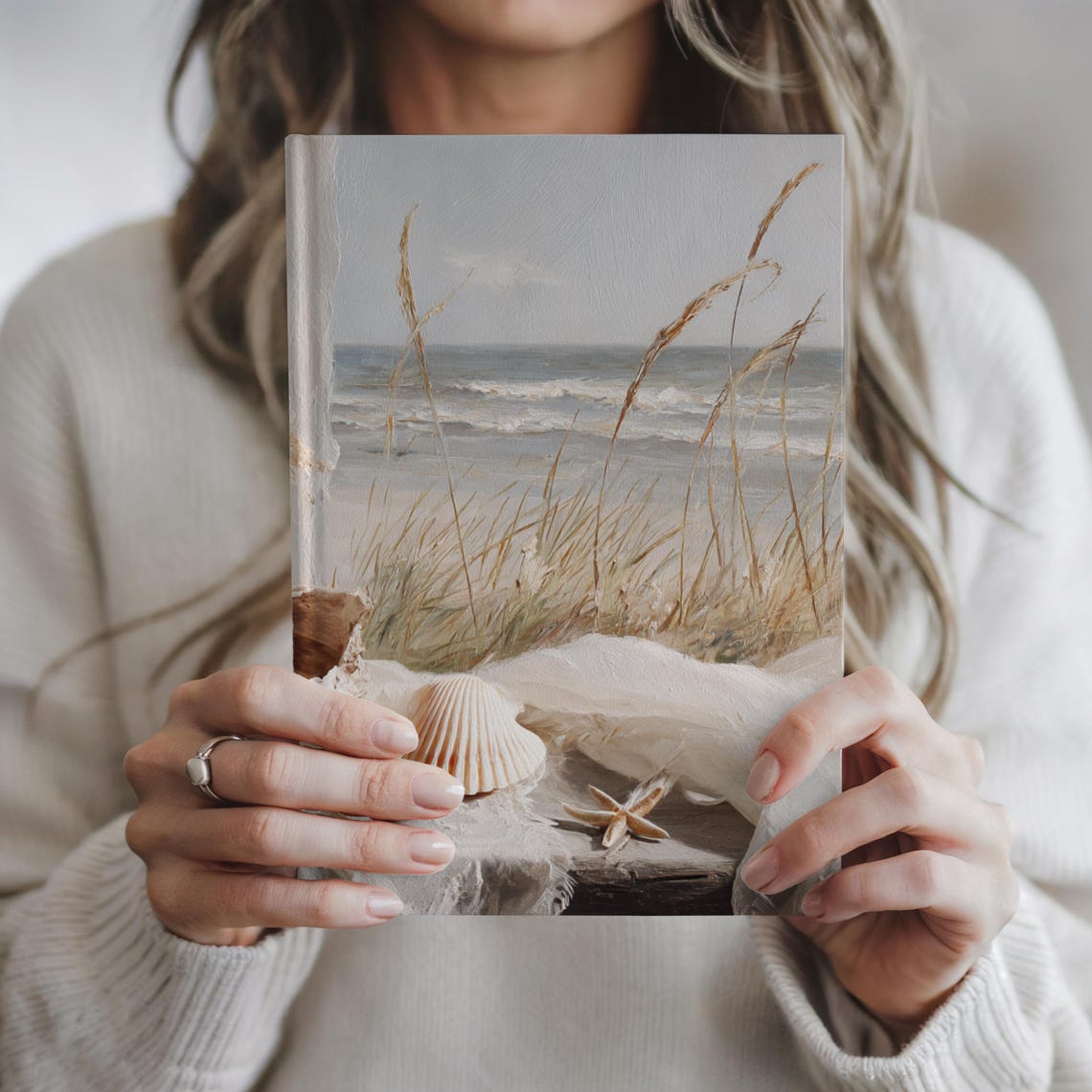 Beach-themed Hardcover Journal: Coastal Decor, Sea Shell Notebook ...