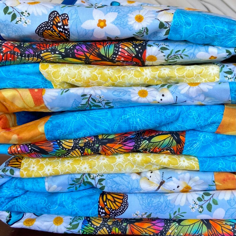 Pre-cut Butterfly Quilt Kit for Beginners – Colorful Floral Throw Size ...