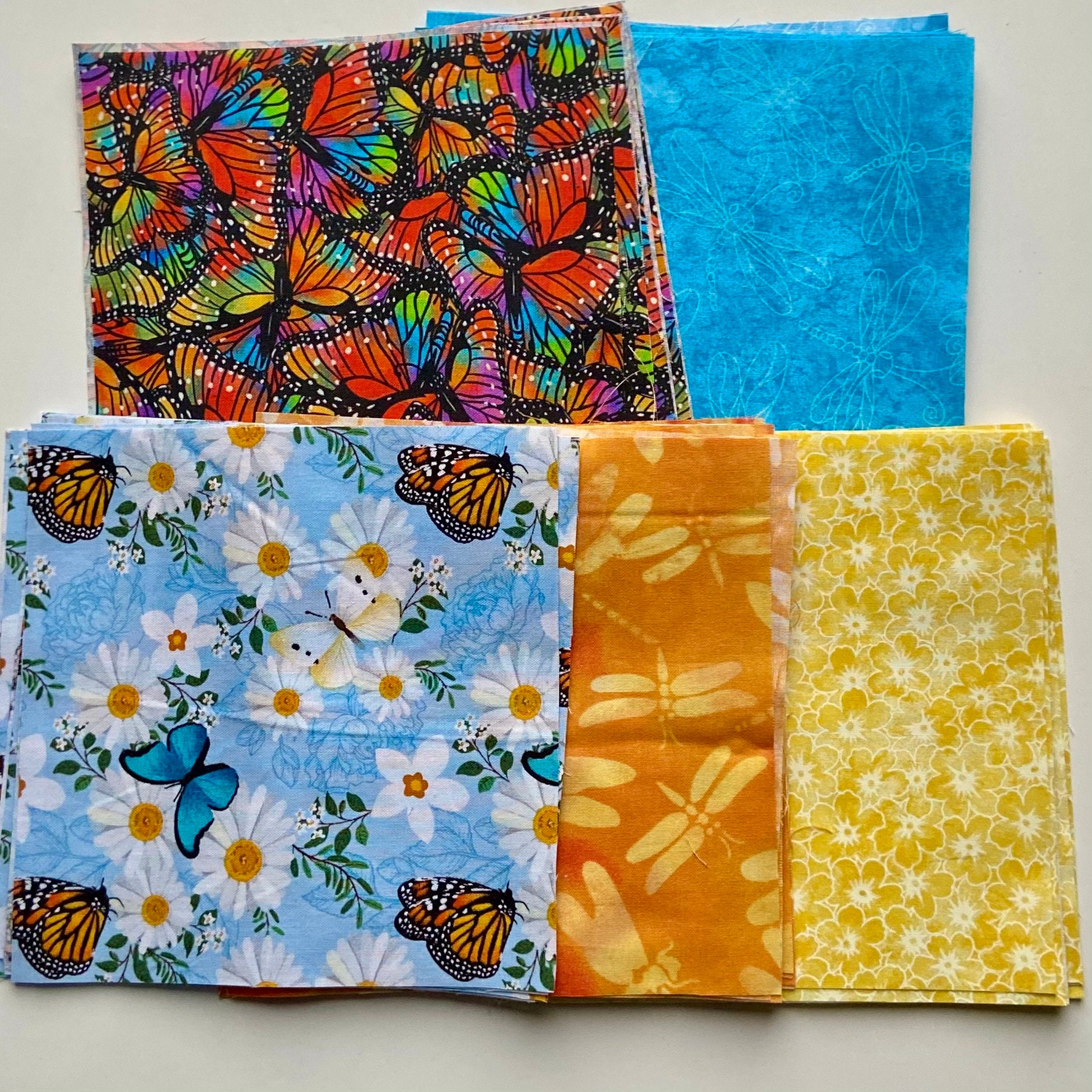 Pre-cut Butterfly Quilt Kit for Beginners – Colorful Floral Throw Size ...