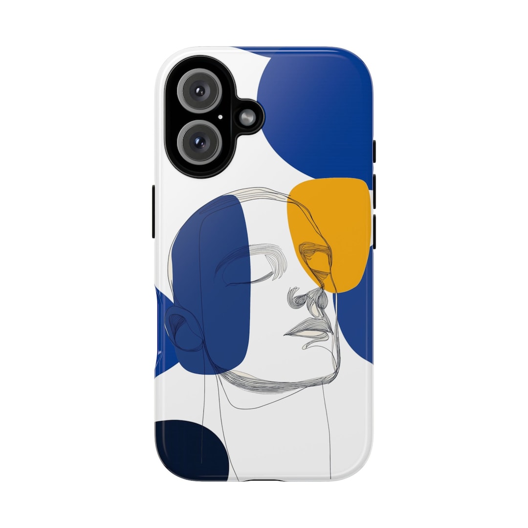 One Line Art Minimal Phone Case Design Tough Cases - Etsy