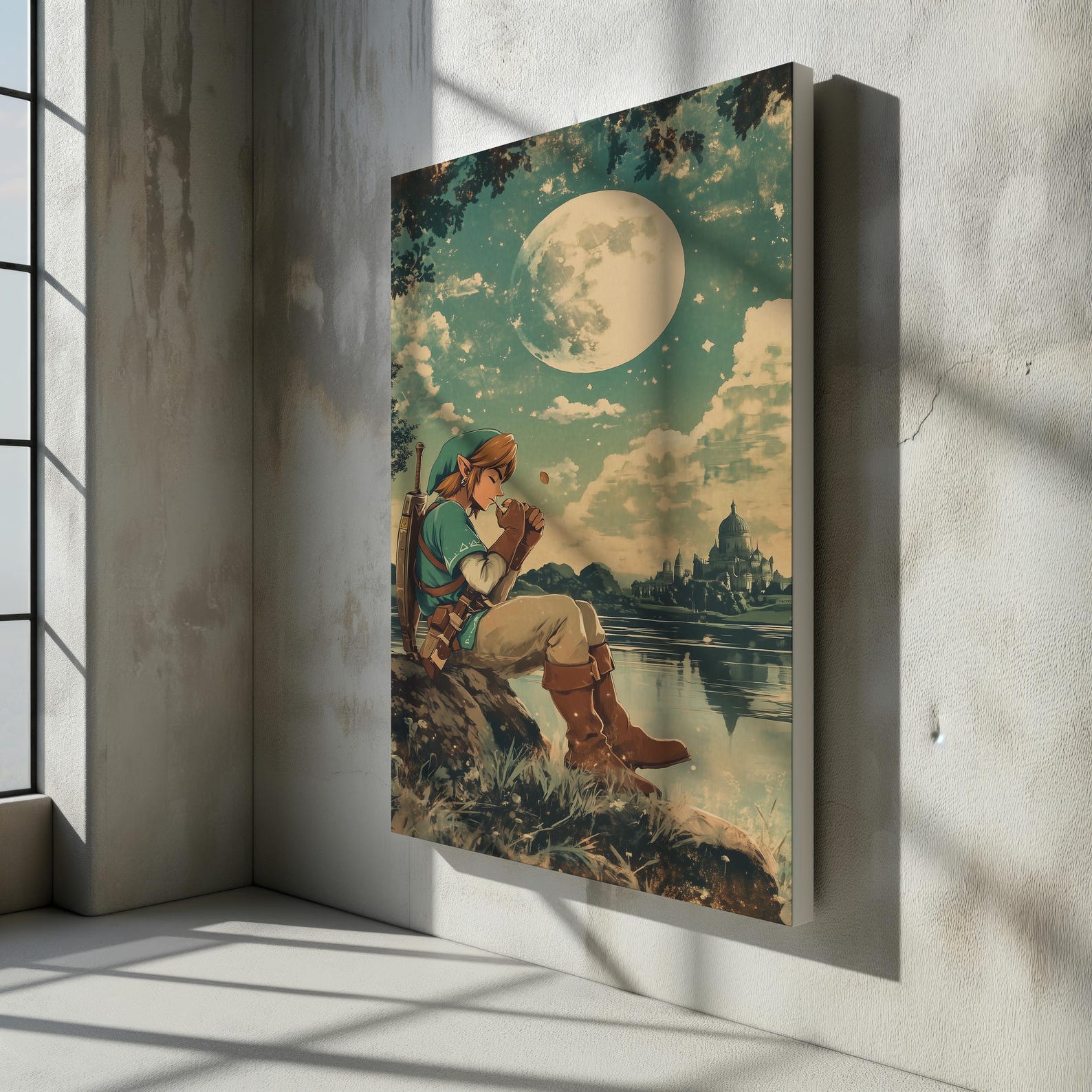 Zelda Gamer Poster | Link Art Print, Boys Bedroom Decor (digital ...