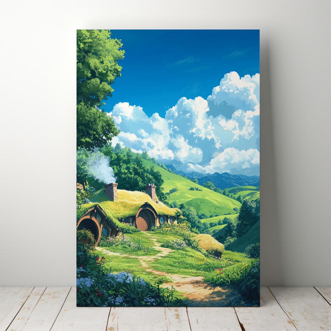 Lord of the Rings Inspired Digital Download Art Poster,hobbiton, the ...