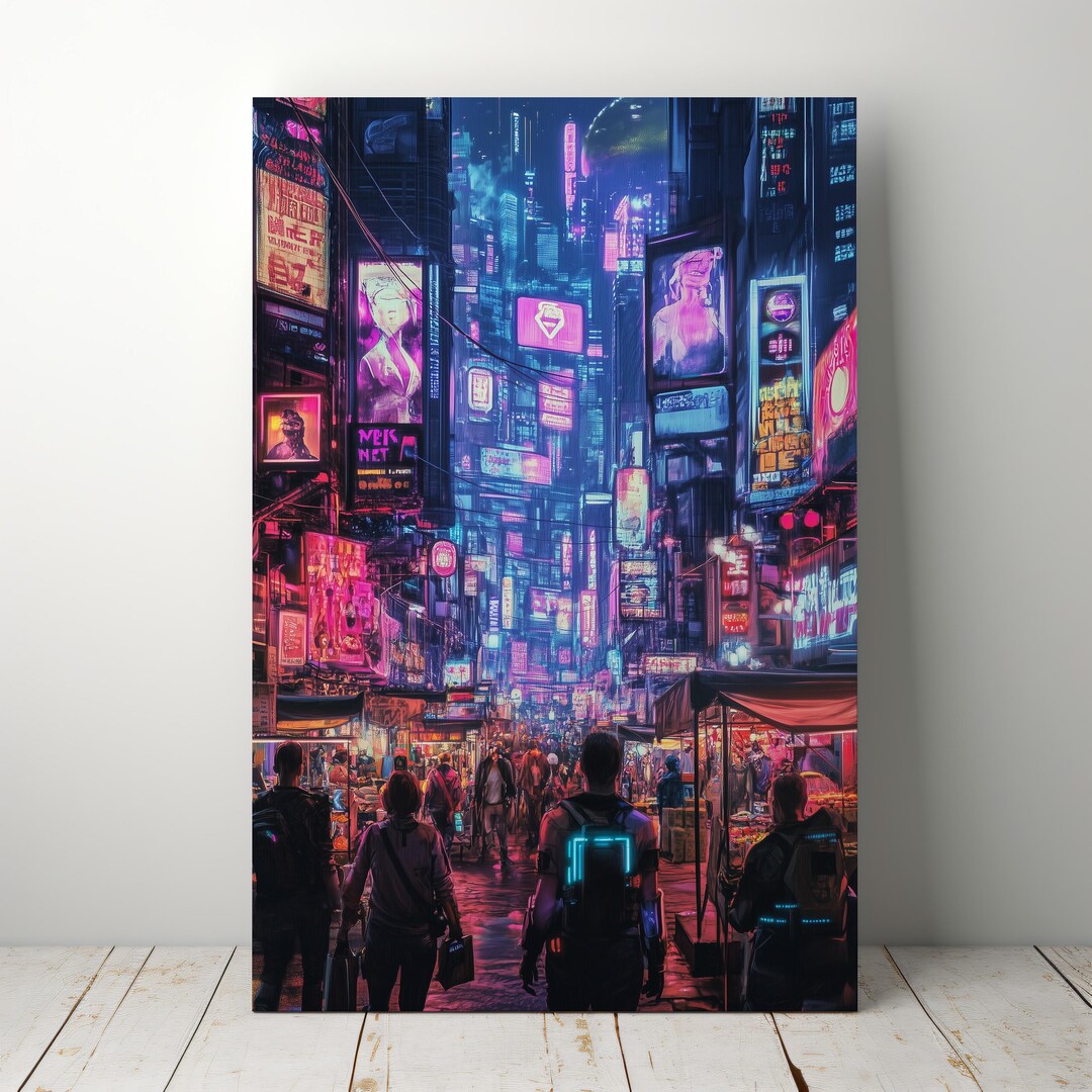Cyberpunk 2077 Poster – Neon Cityscape Gaming Print (digital Download ...