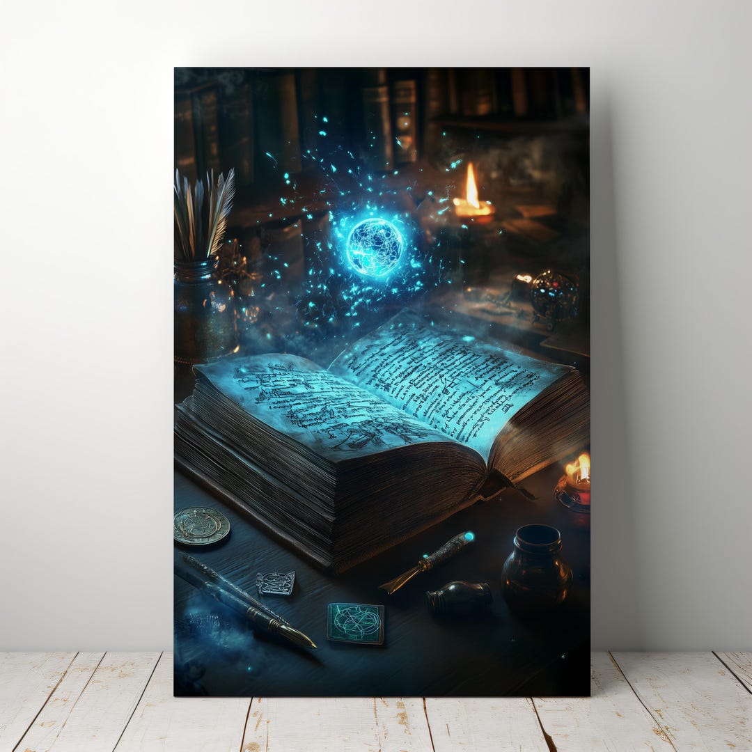 Magical Spell Book Art Print, Hogwarts Decor (digital Download) - Etsy