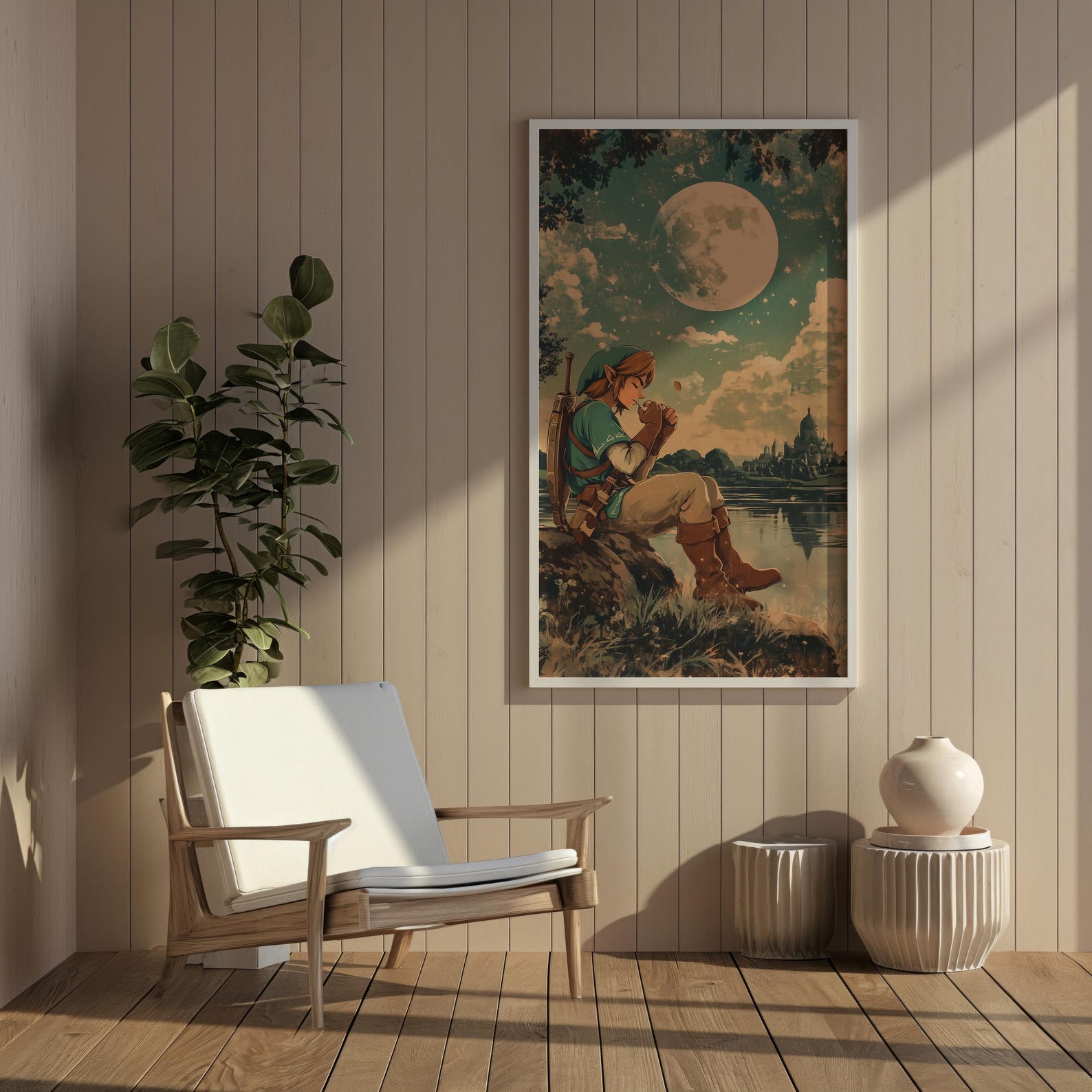 Zelda Gamer Poster | Link Art Print, Boys Bedroom Decor (digital ...