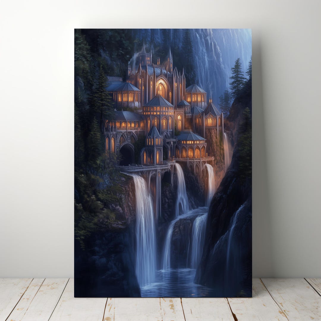 Lord of the Rings Inspired Digital Download Art Poster,rivendell, Epic ...
