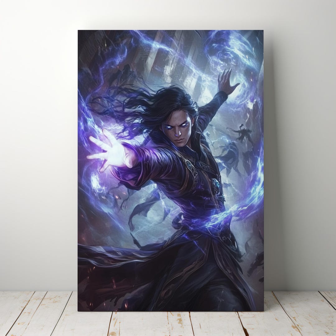 Wizard Dnd Classes Digital Download Poster Fantasy Character Class Art ...