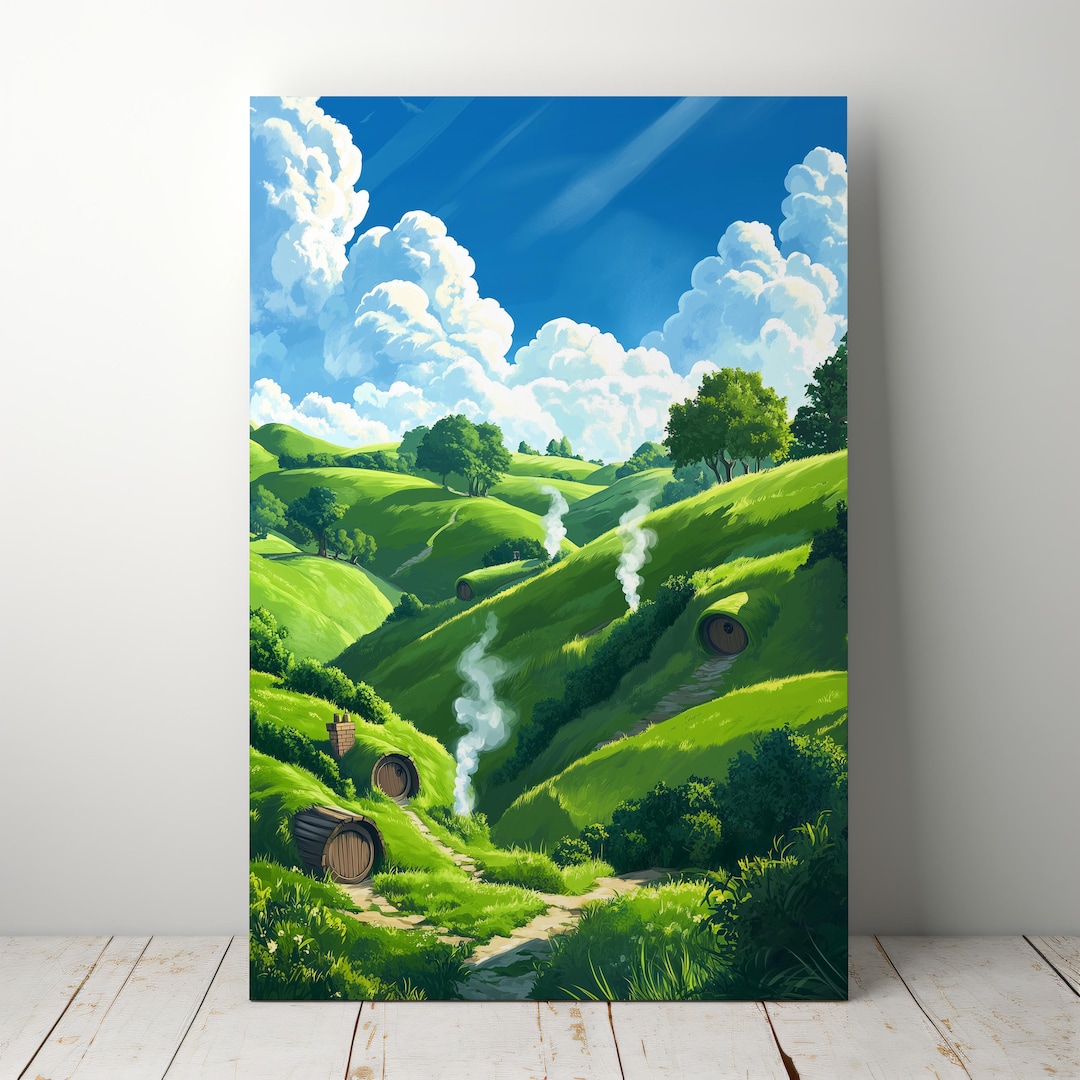 Lord of the Rings Inspired Digital Download Art Poster,hobbiton, the ...