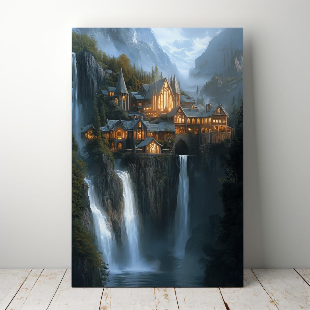 Lord of the Rings Inspired Digital Download Art Poster,rivendell, Epic ...