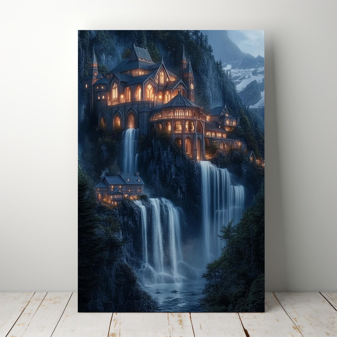 Lord of the Rings Inspired Digital Download Art Poster,rivendell, Epic ...