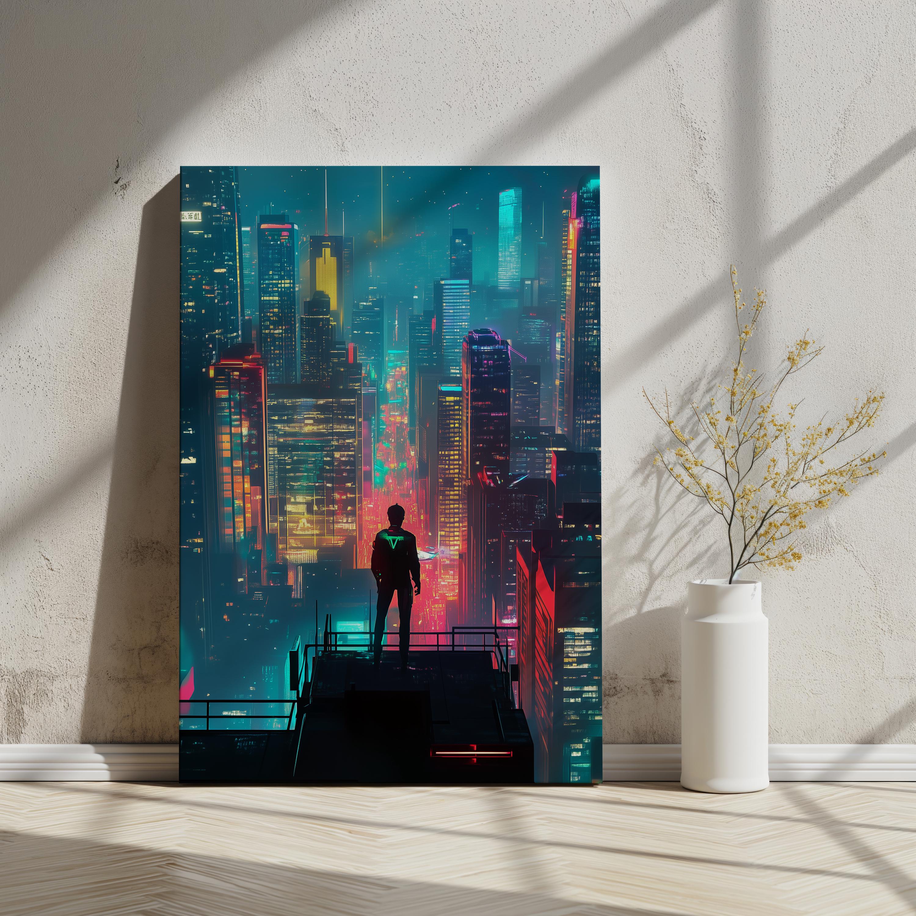 Cyberpunk 2077 Poster – Futuristic Cityscape Gaming Print (digital ...
