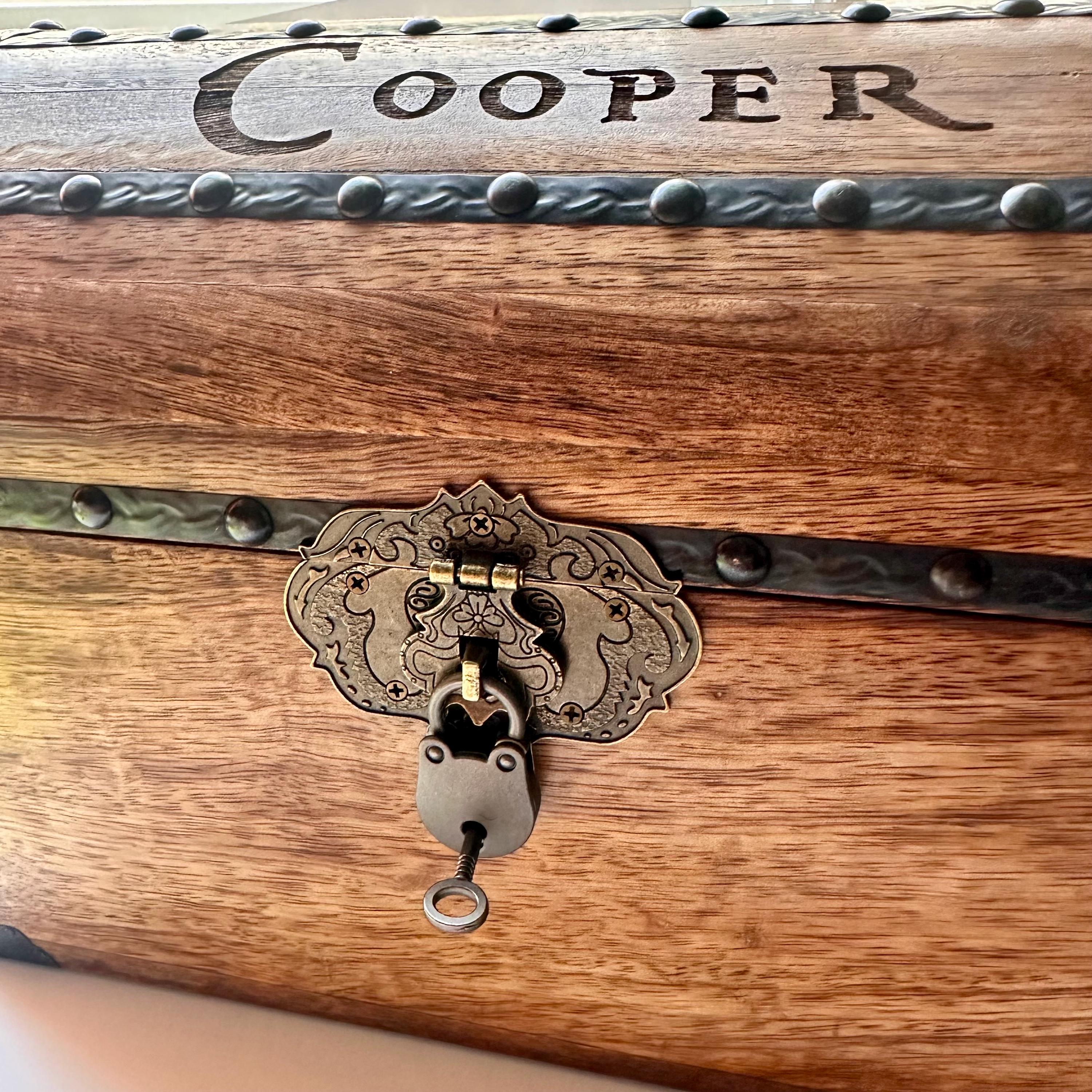 Personalized Wooden Pirate Treasure Chest | Kids Keepsake Memory Box - Etsy