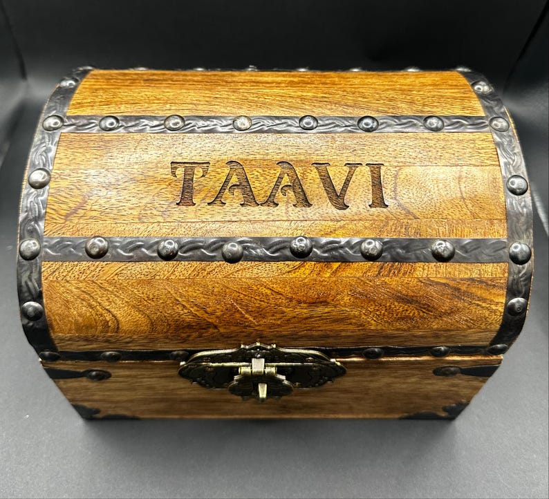 Personalized Wooden Pirate Treasure Chest | Kids Keepsake Memory Box - Etsy