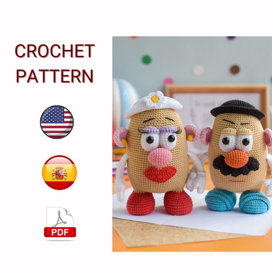 Crochet PATTERN PDF Amigurumi Cute Mr. and Mrs. Potato / Crochet Mr ...