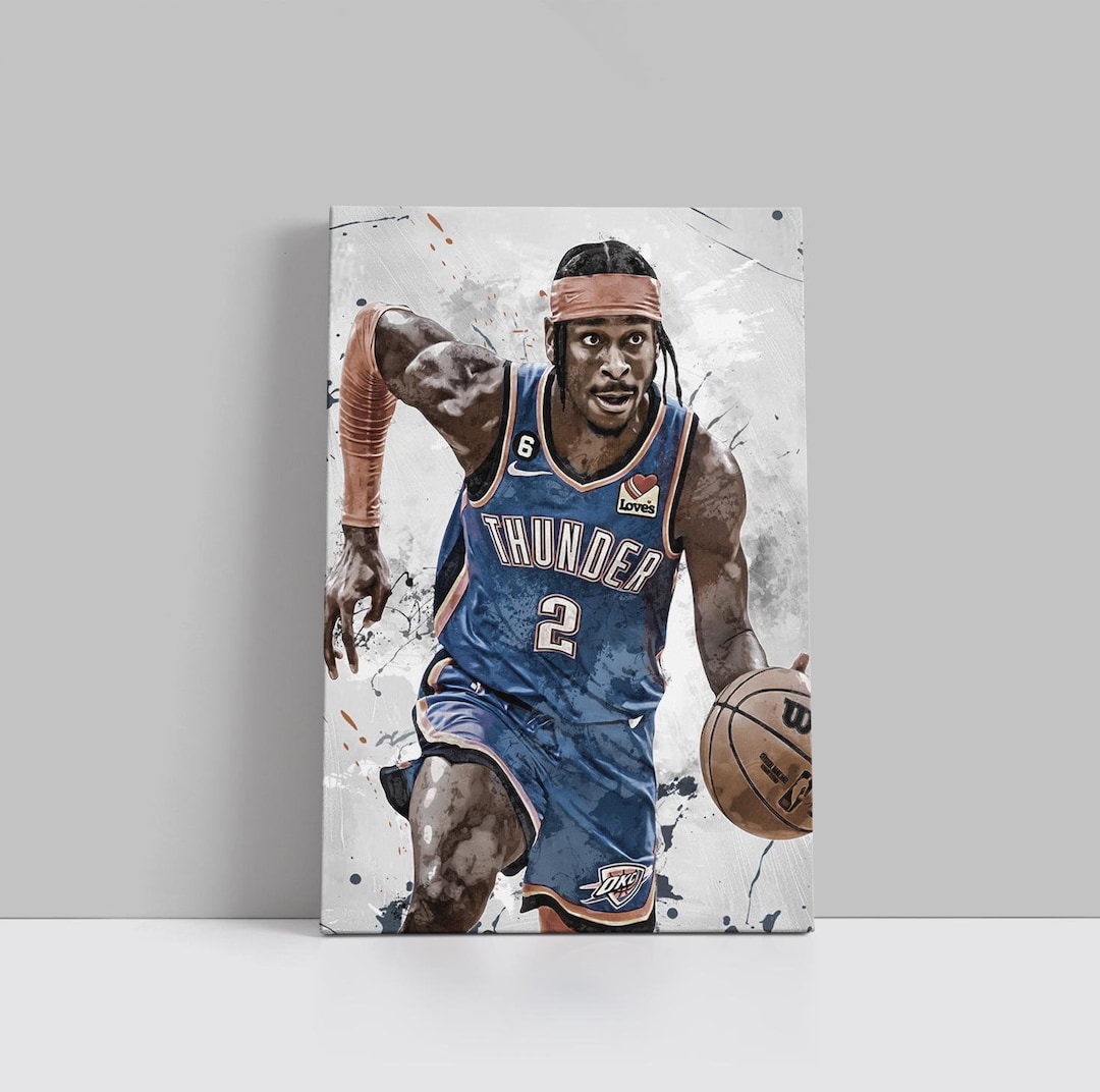 Shai Gilgeous-alexander Poster Oklahoma City Thunder Wall Art NBA ...