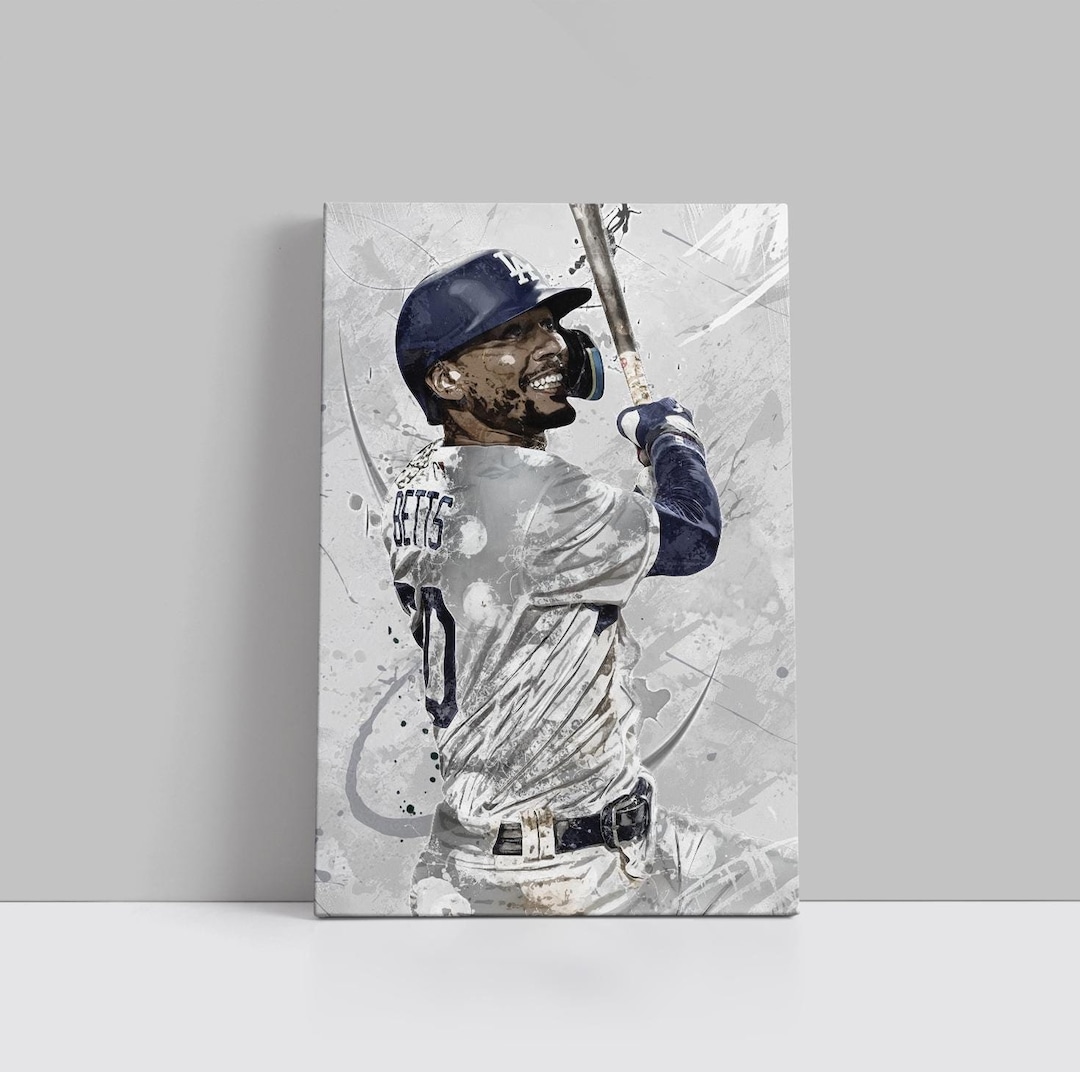 999 Mookie Betts Poster Los Angeles Dodgers Hand Made Wall Art Baseball ...