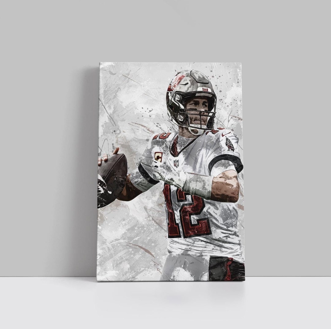 Tom Brady Poster New England Patriots Wall Art Football Gift for Him ...