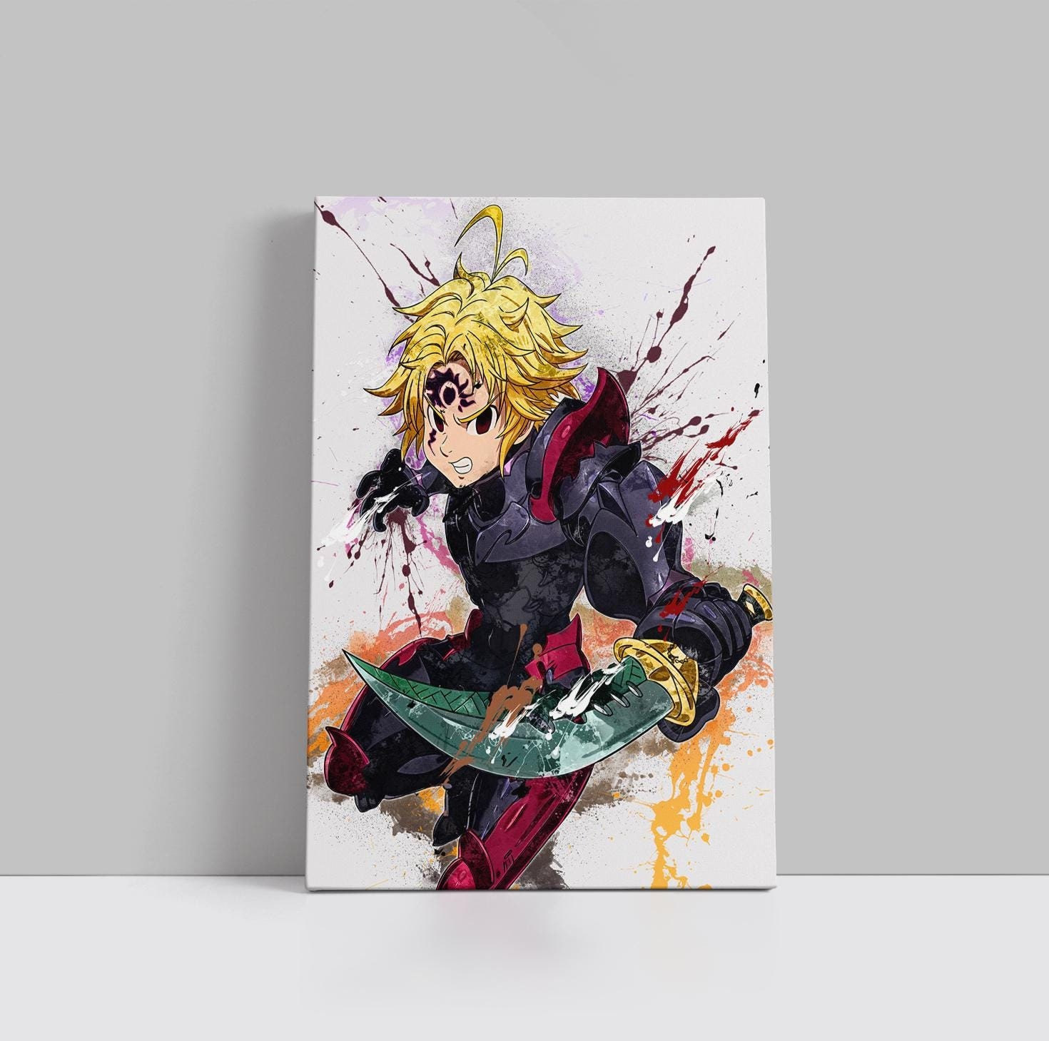 999 Meliodas Poster Seven Deadly Sins Anime Animation Canvas Wall Art ...
