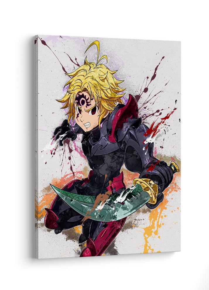 999 Meliodas Poster Seven Deadly Sins Anime Animation Canvas Wall Art ...