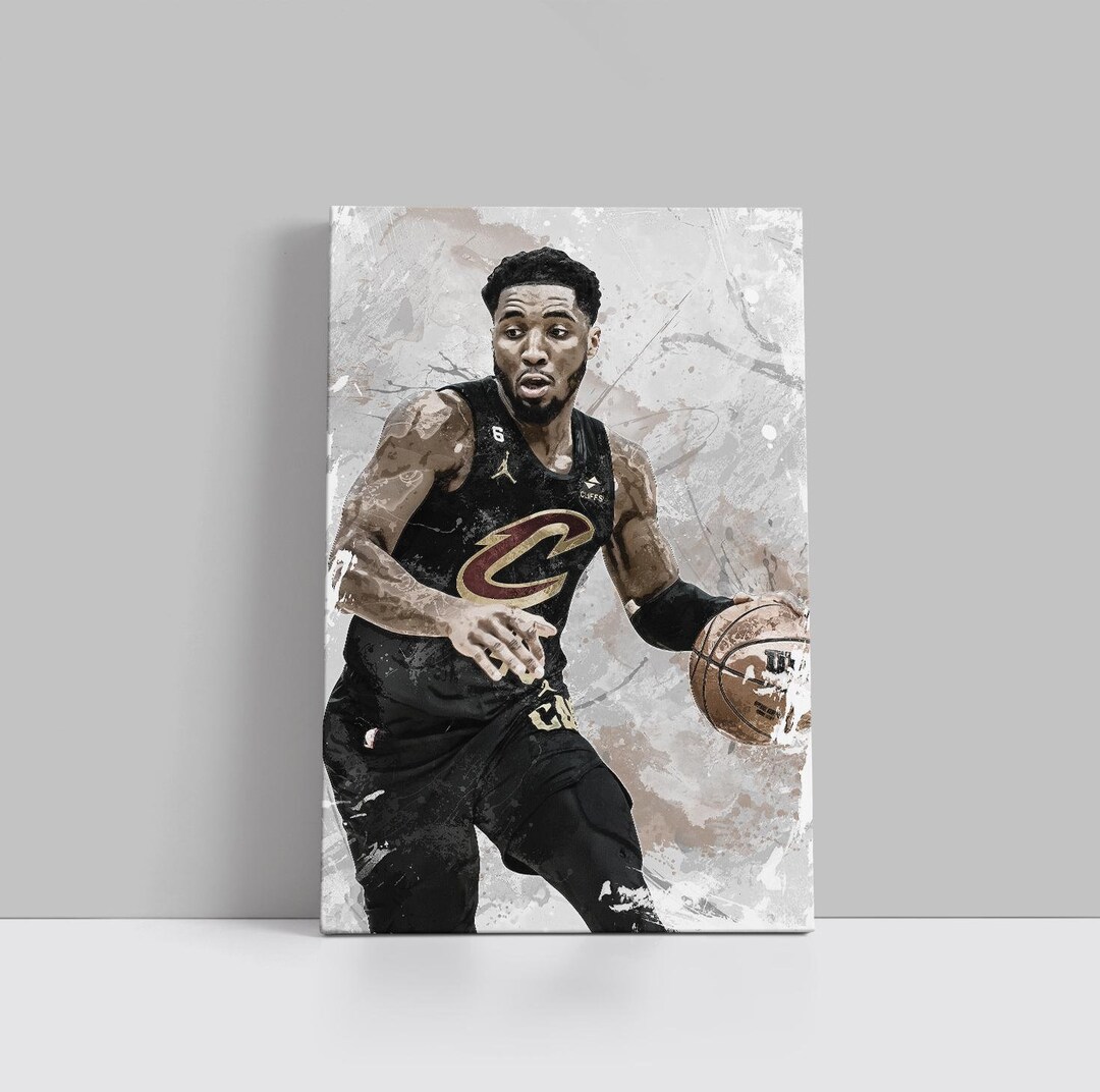 999 Donovan Mitchell Poster Cleveland Cavaliers Wall Art Basketball ...