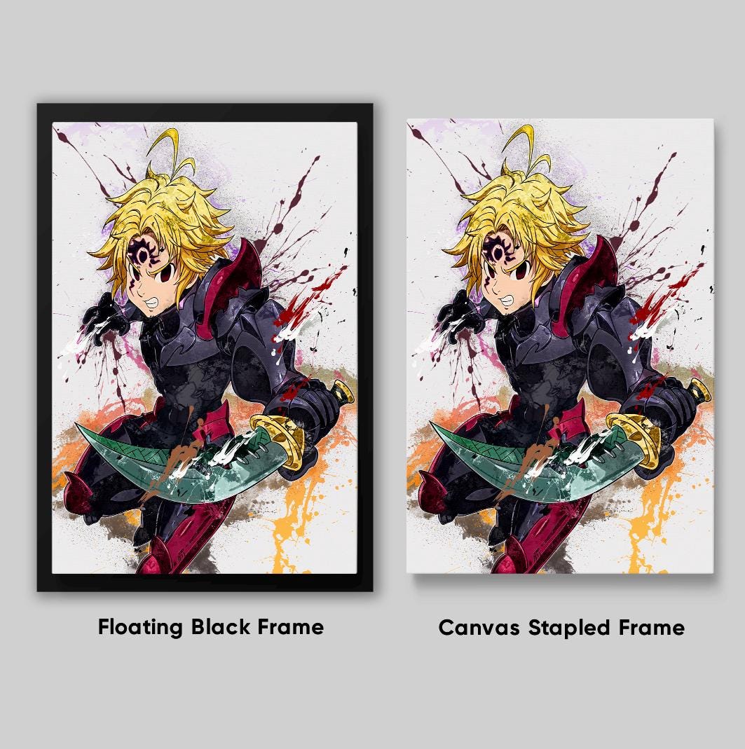 999 Meliodas Poster Seven Deadly Sins Anime Animation Canvas Wall Art ...