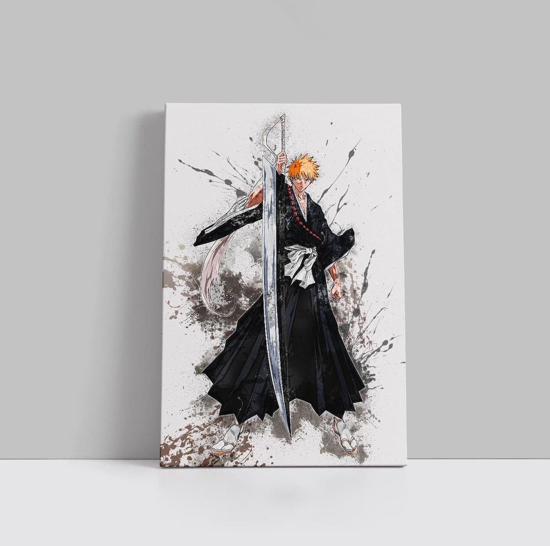 Ichigo Kurosaki Poster Bleach Movie Canvas Print Animation Art Print ...