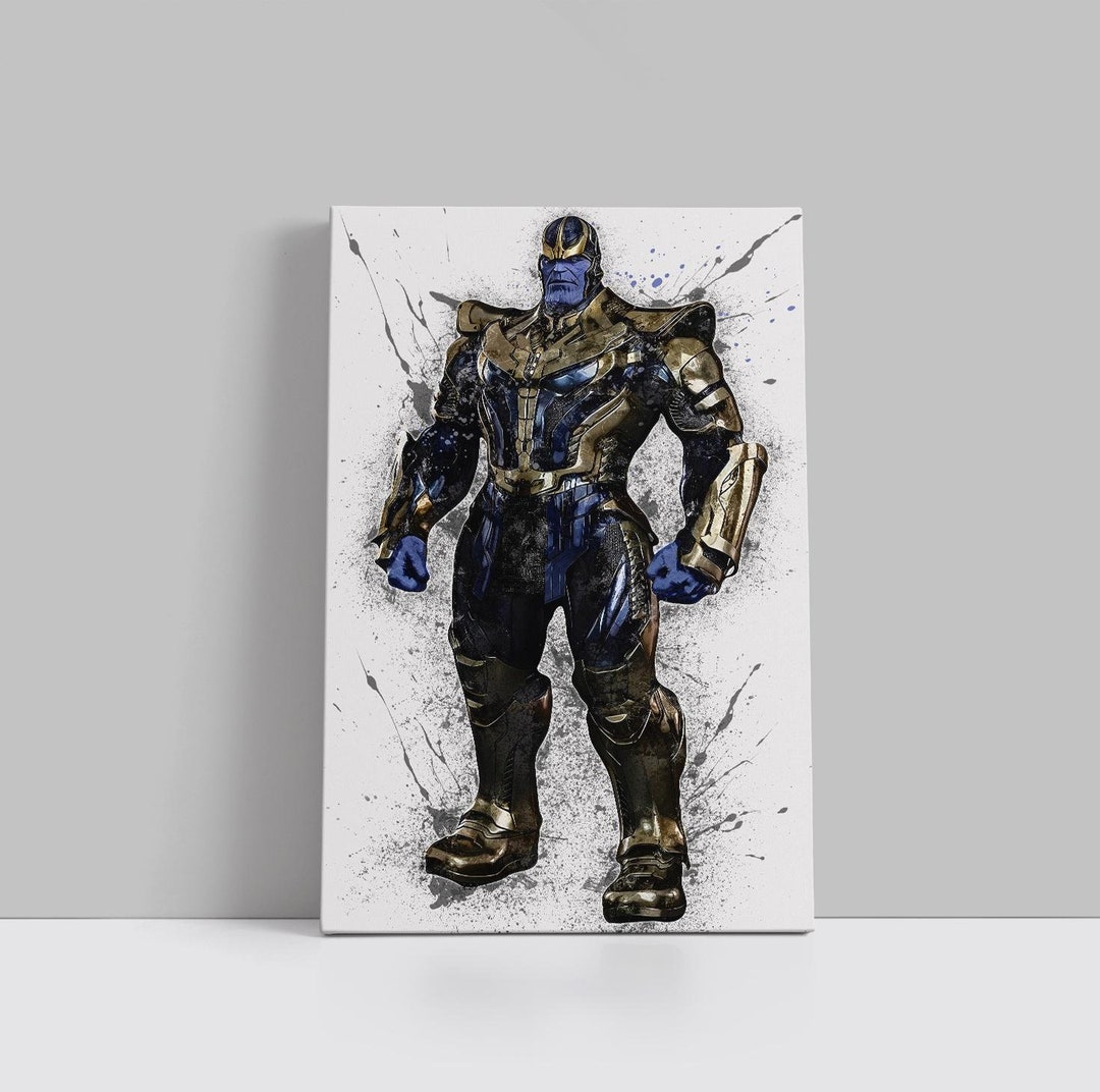 Thanos Poster Marvel Comics Wall Art Print Gift for Him Kids Avengers ...