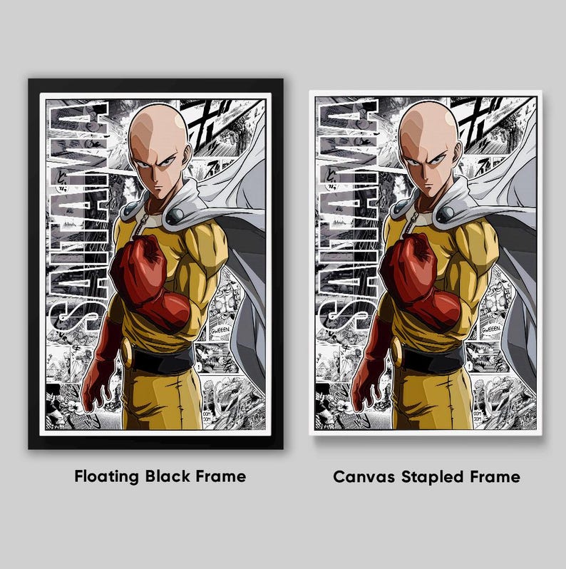 999 Saitama Poster One Punch Man Anime Superhero Movie Canvas Wall Art ...