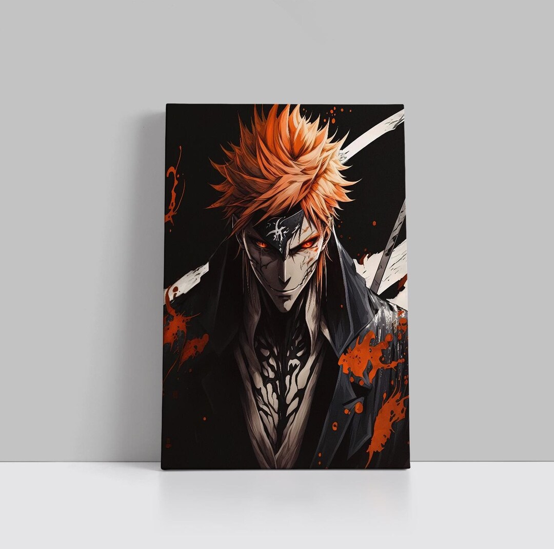 999 Ichigo Kurosaki Poster Bleach Anime Animation Canvas Wall Art Man ...