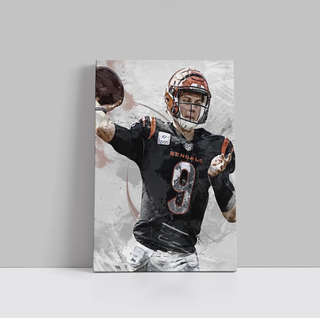 Joe Burrow Poster Cincinnati Bengals Wall Art Football Gift for Him ...