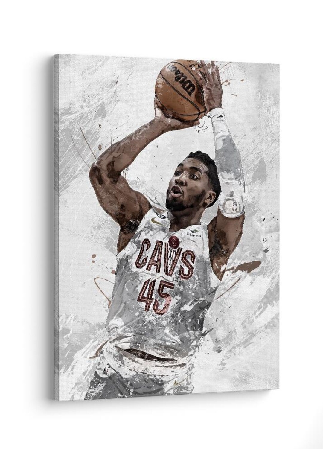 999 Donovan Mitchell Poster Cleveland Cavaliers Wall Art Basketball ...