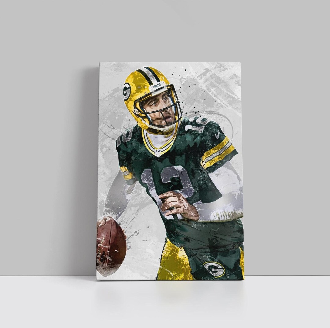 Aaron Rodgers Poster Green Bay Packers Print Football Gift for Him Wall ...