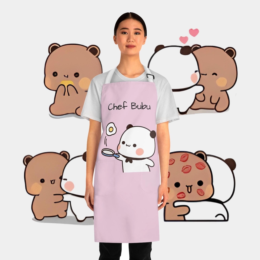 Bubu and Dudu Apron High-quality Bear Panda Personalized Kitchen Chef ...