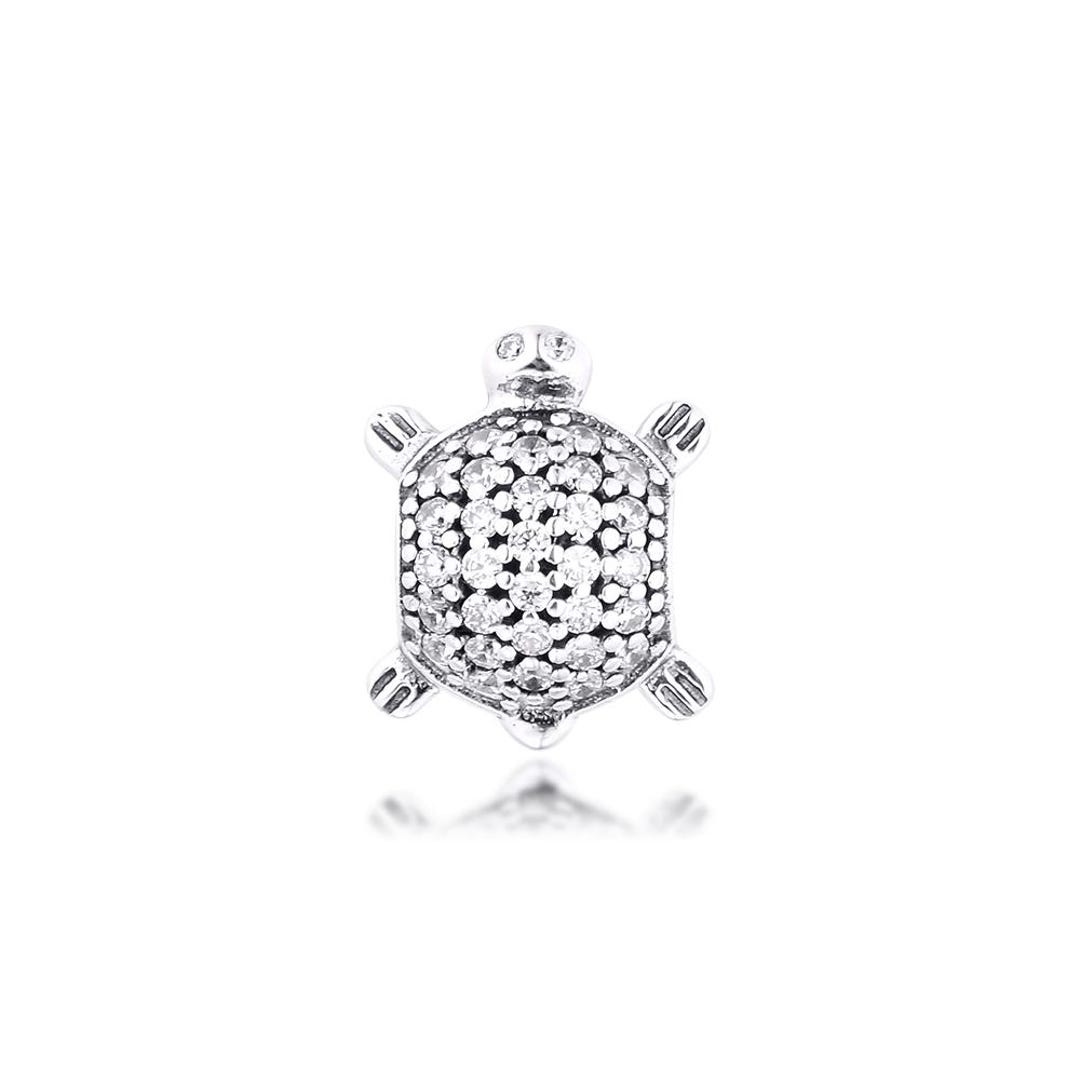 Charm Pandora de tortuga marina con pavé en plata S925 con caja de ...