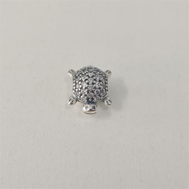 Charm Pandora de tortuga marina con pavé en plata S925 con caja de ...