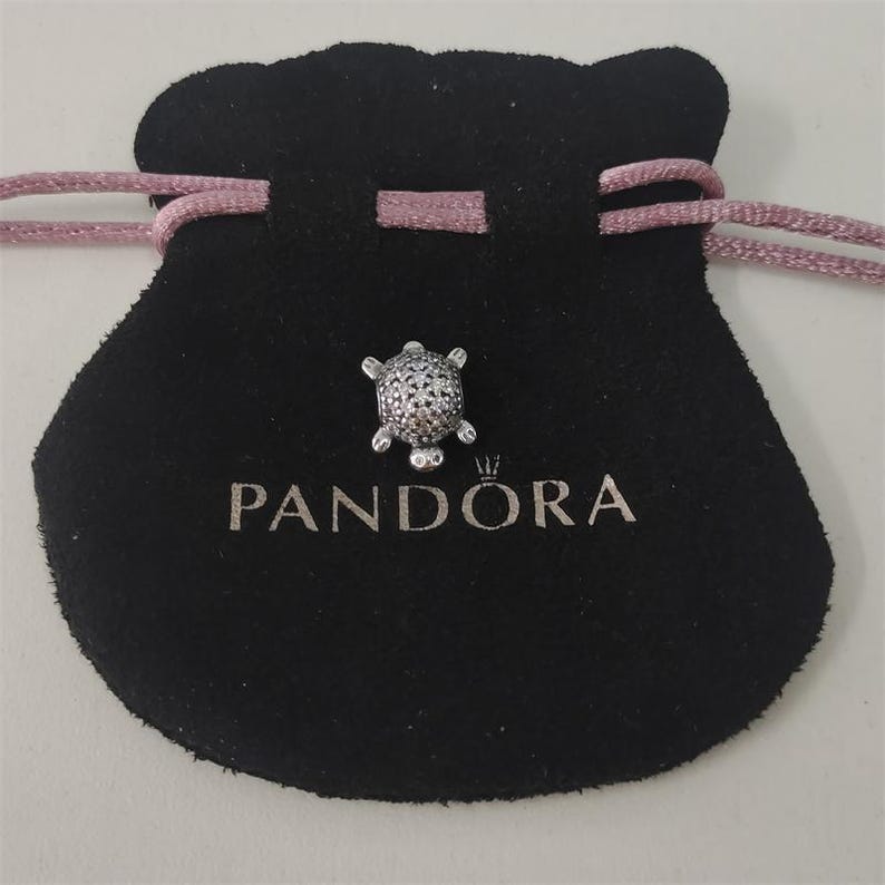 Charm Pandora de tortuga marina con pavé en plata S925 con caja de ...