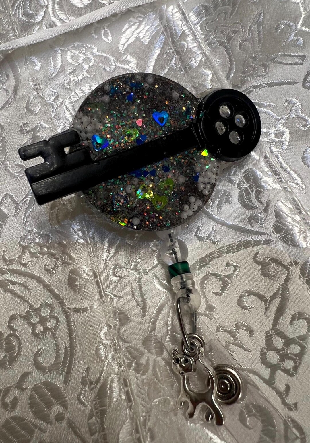 Hand Made Coraline Themed Badge Reel / Holder - Etsy