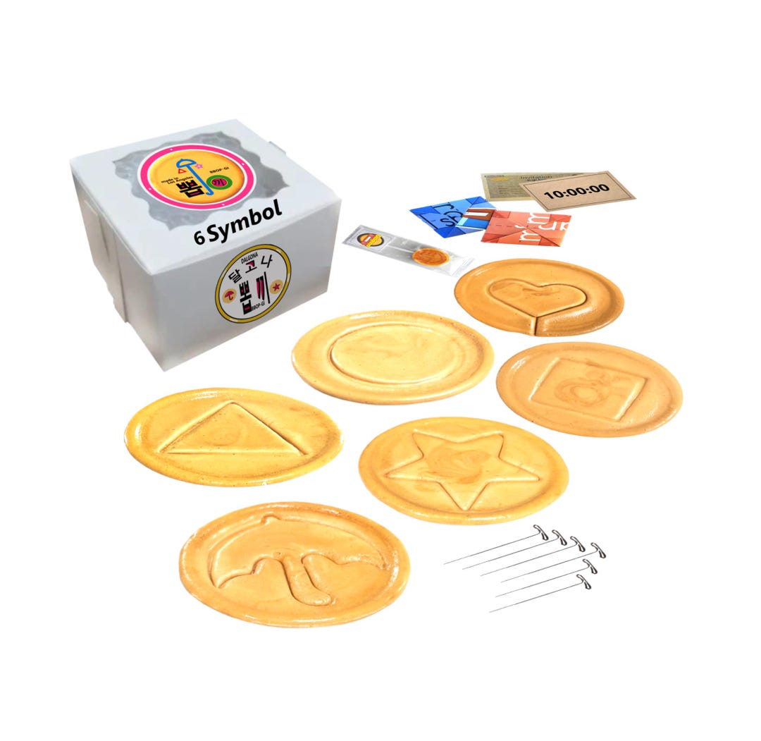 Dalgona Candy Challenge Game Gift Box: Korean Sugar Cookie - 6 Shapes ...