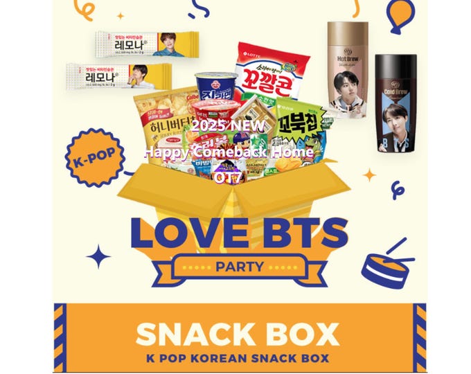 BTS Care Korean Snack Gift Box 12th Anniversary 2025 - Etsy