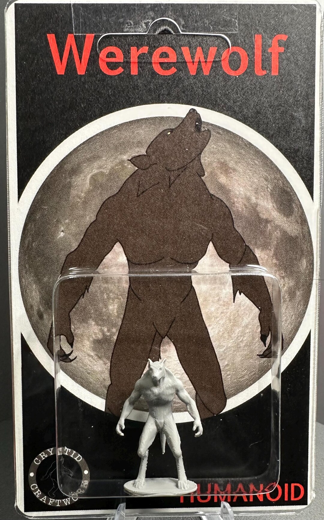 Grey Werewolf Retro Miniature Figure: Cryptid Craftwork, Lycan - Etsy