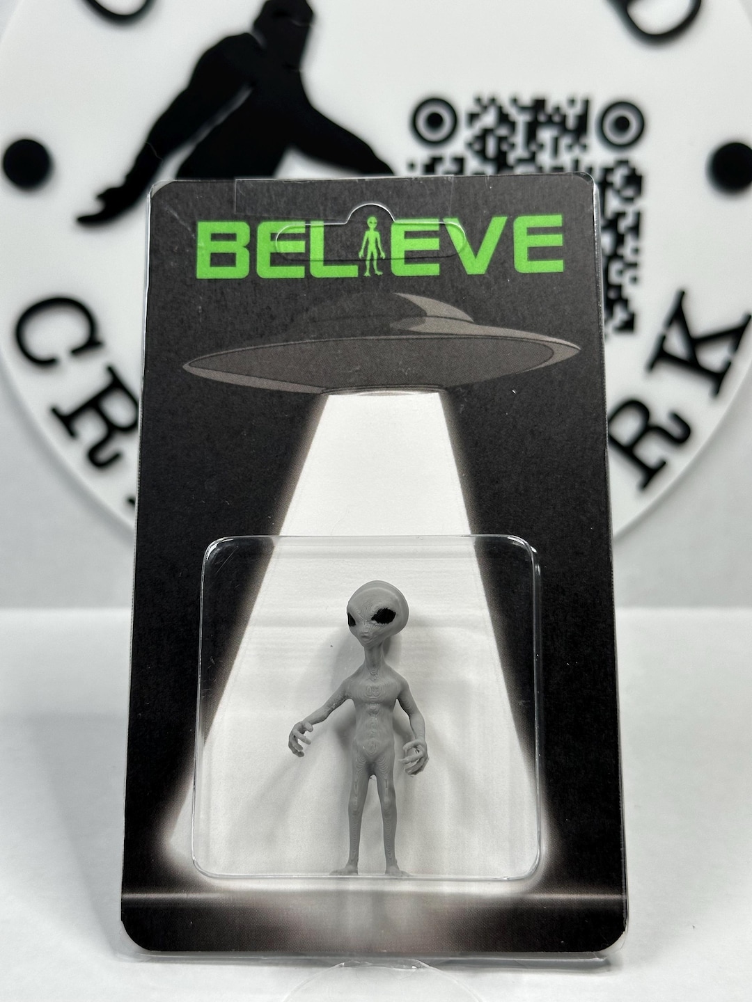 Grey Alien Miniature Custom Carded 2” Figure UFO Believe Edition ...