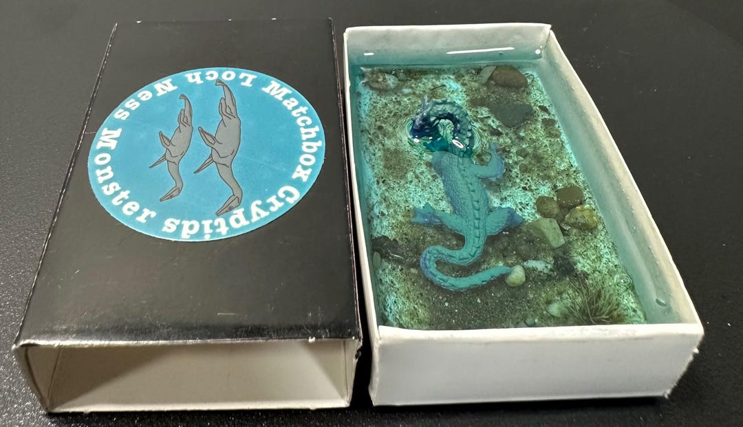 Nessie Matchbox Cryptids Handmade Diorama Cryptid Craftwork; Loch Ness ...