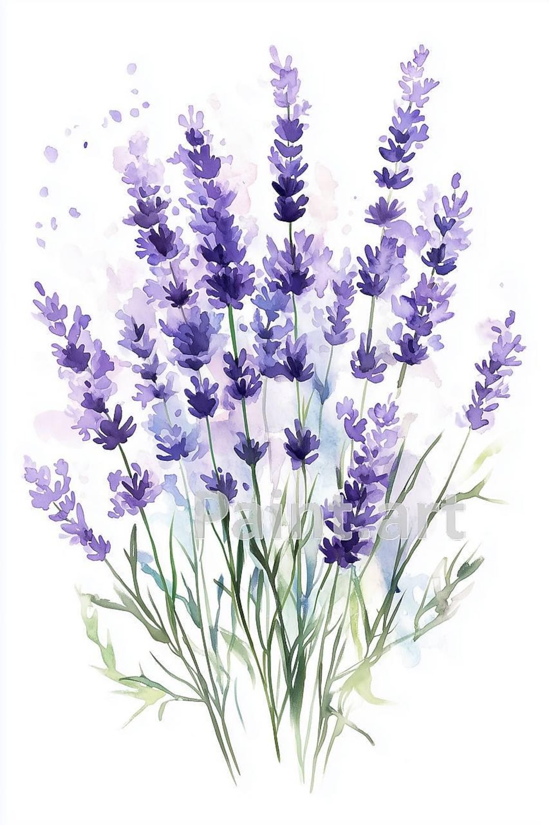 Lavender Printable Art, Digital Art Print, Flower Wall Art, Lavender ...