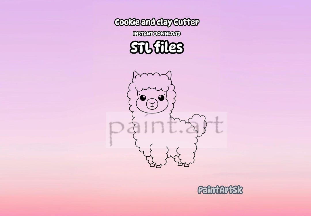 Llama Shape Cookie Cutter STL File Instant Download, 5 Sizes, Alpaca ...