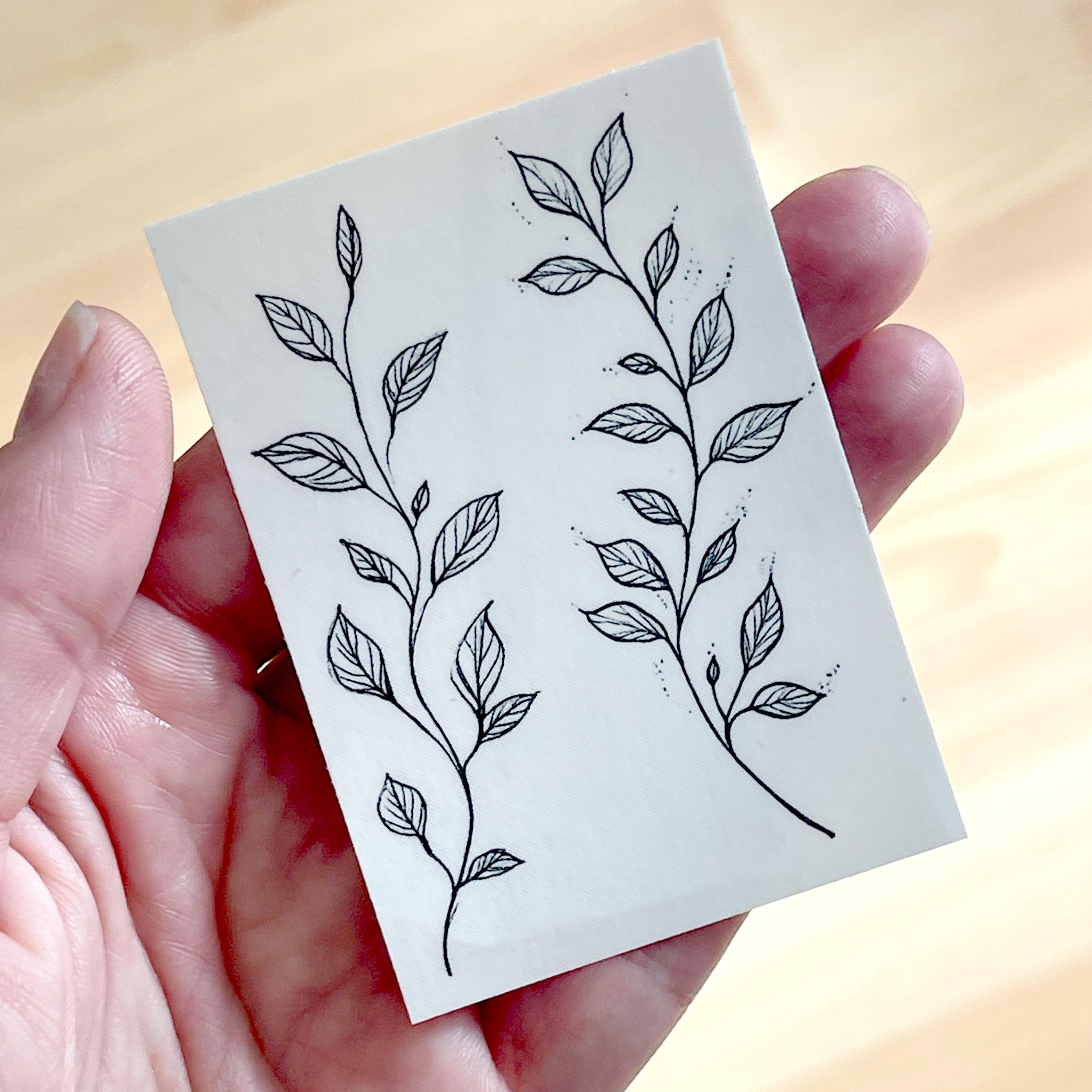Temporary Tattoo Sheet Leaves Twig, Leaves Tattoos, Tiny Tattoos ...