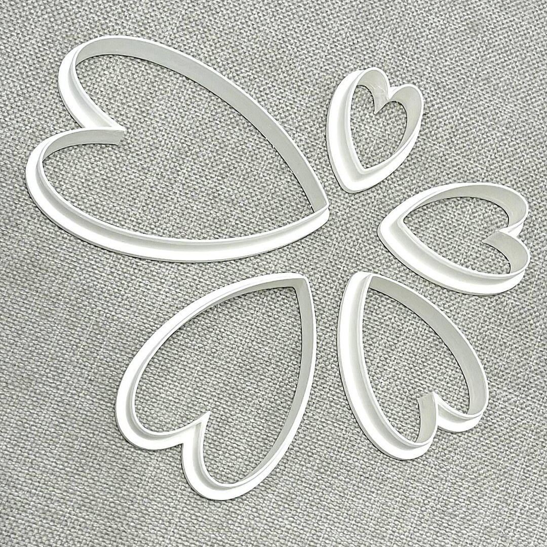 Heart Cookie Cutter Set, PLA Plastic, Love Motive (5 Pcs) - Etsy